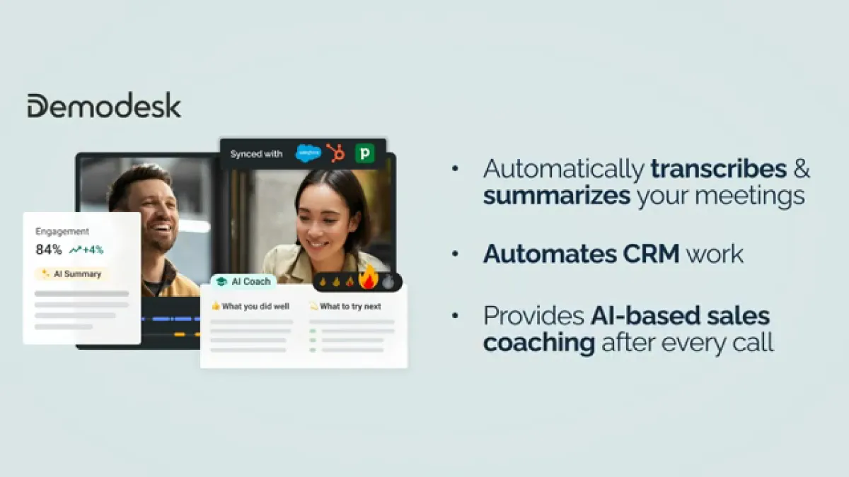 Demodesk | AI Sales Coaching + Video Meetings + Scheduling Automation